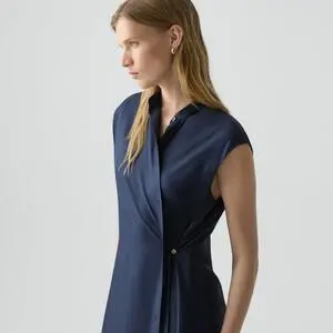 Theory Convertible Wrap Midi Dress