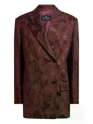 Etro Floral-print Double-breasted Jacket