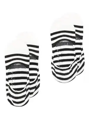 ANT45 Striped Pattern Sock Liners - White