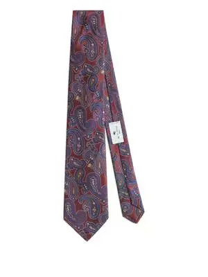 Etro Paisley Jacquard Tie - Red