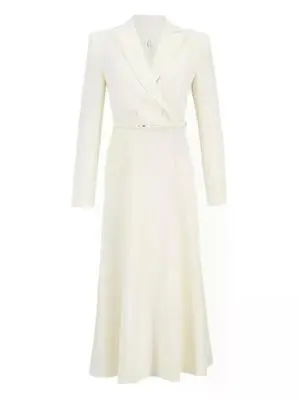 Roland Mouret Belted Double-breasted Midi Dress - Neutrals