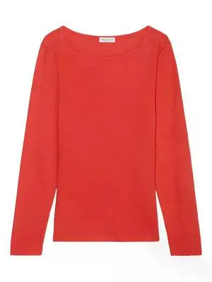 Marc O'polo Long-sleeve Boat-neck Top - Red