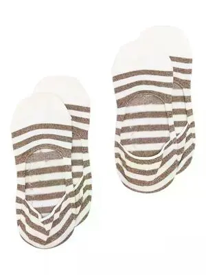 ANT45 Striped Low-cut Socks - Neutrals