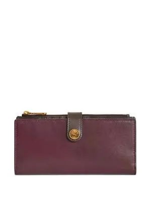 Etro Pegasus-button Leather Wallet - Red