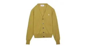 AMI Paris Logo Cardigan - Olive