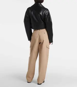 Givenchy Cocoon Cropped Leather Biker Jacket