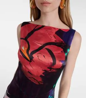ROKSANDA Munir Printed Silk Satin Gown - Multicoloured