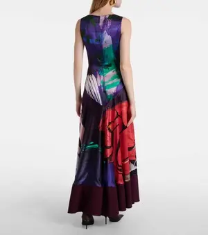ROKSANDA Munir Printed Silk Satin Gown - Multicoloured