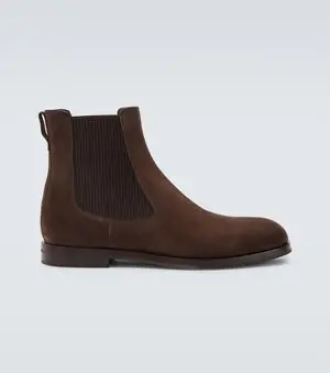 Manolo Blahnik Suede Chelsea Boots