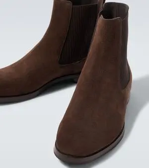 Manolo Blahnik Suede Chelsea Boots