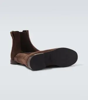 Manolo Blahnik Suede Chelsea Boots