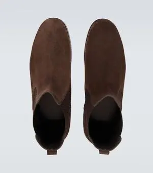 Manolo Blahnik Suede Chelsea Boots