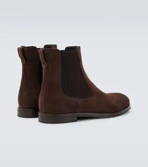 Manolo Blahnik Suede Chelsea Boots