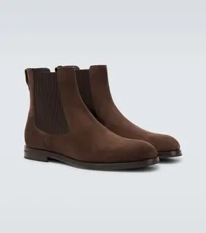 Manolo Blahnik Suede Chelsea Boots