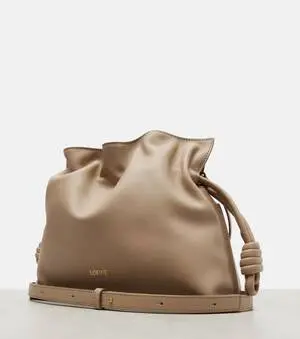 Loewe Flamenco Medium Leather Tote Bag - Beige