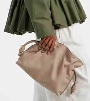 Loewe Flamenco Medium Leather Tote Bag - Beige