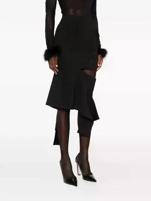 MUGLER Cut-out Asymmetric Skirt