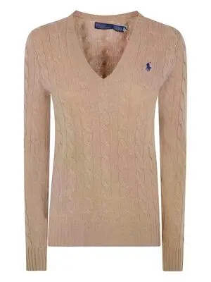 Polo Ralph Lauren Cable-knit V-neck Sweater - Neutrals