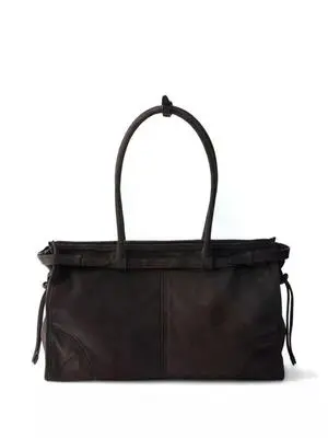 Prada Suede Bonnie Tote Bag - Brown