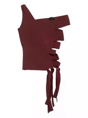 MUGLER One-shoulder Cut-out Top