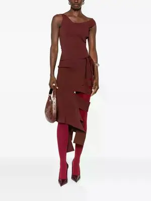 MUGLER One-shoulder Cut-out Top