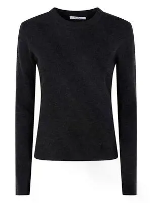 Max Mara Long-sleeve Round-neck Sweater - Grey