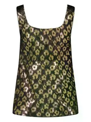 La DoubleJ All-over Print Silk Top