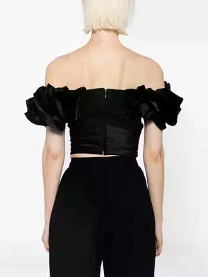 SAIID KOBEISY Ruffled Blouse - Black