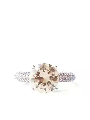 IZABEL DISPLAY Mega Circle Pavé Ring - Neutrals