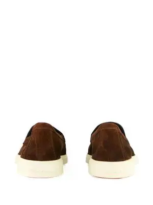 Santoni Suede Loafers - Brown