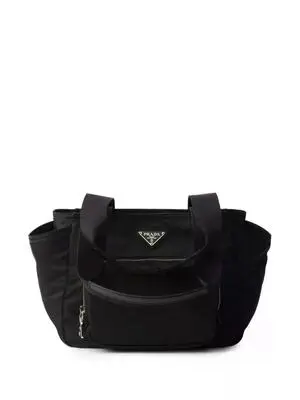 Prada Re-nylon Logo-detail Tote Bag - Black