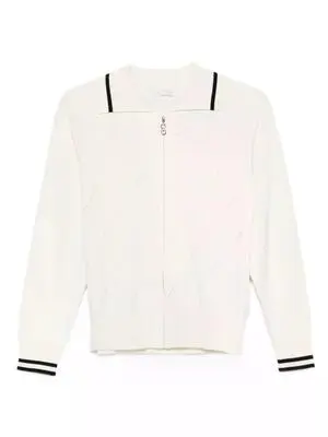 Liu Jo Diagonal Stripes Zip-front Cardigan