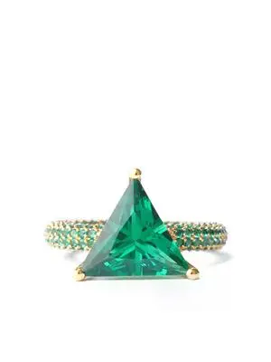IZABEL DISPLAY Mega Triangle Ring - Green