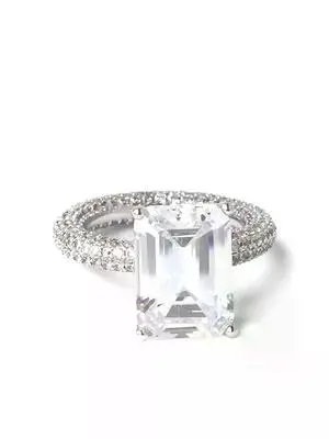 IZABEL DISPLAY Mega Rectangle Ring - Grey