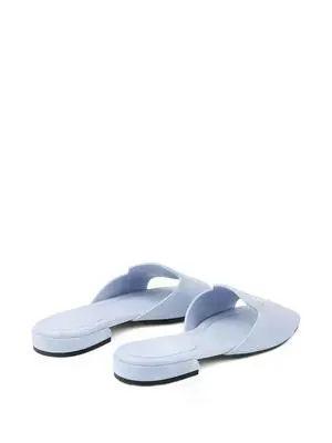 JIMMY CHOO Dina Logo-embellished Flat Sandals - Blue