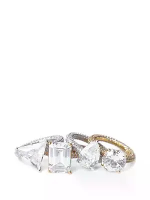 IZABEL DISPLAY Mega Triangle Pavé Ring - Silver