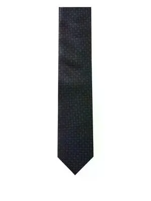 Corneliani Geometric-pattern Neck Tie - Blue