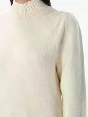 MARANT ETOILE Turtleneck Puff-shoulder Jumper - Neutrals