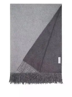 Brunello Cucinelli Double-cloth Fringe Throw - Grey