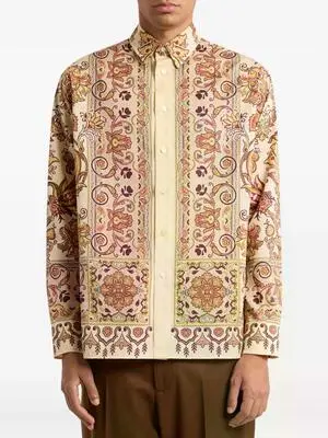 Etro Paisley-print Cotton Shirt - Neutrals