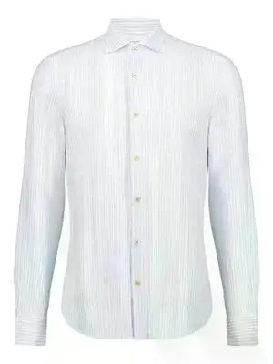 Boglioli Striped Long-sleeved Shirt - Blue