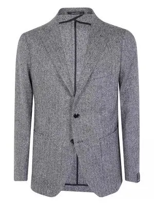 Tagliatore Herringbone Wool Jacket - Grey