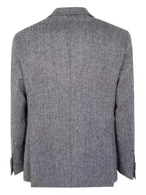 Tagliatore Herringbone Wool Jacket - Grey