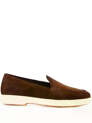Santoni Suede Loafers - Brown