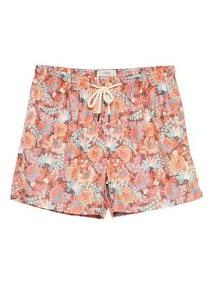 PENINSULA SWIMWEAR Floral-print Swim Shorts - Orange