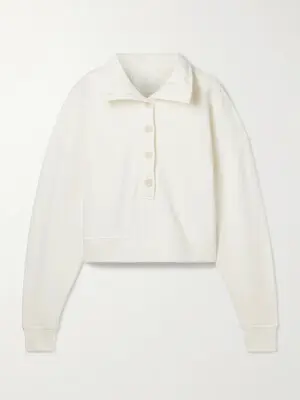 Citizens Of Humanity Mirelle Cropped Cotton-jersey Sweatshirt - Neutrals