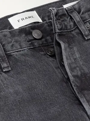 FRAME The Loose Low-rise Wide-leg Jeans - Black