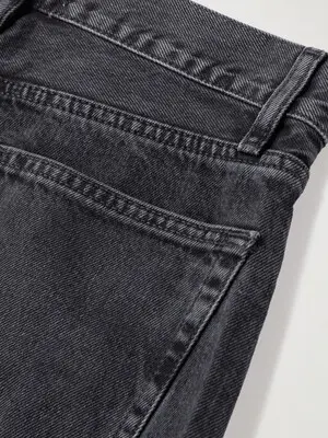 FRAME The Loose Low-rise Wide-leg Jeans - Black