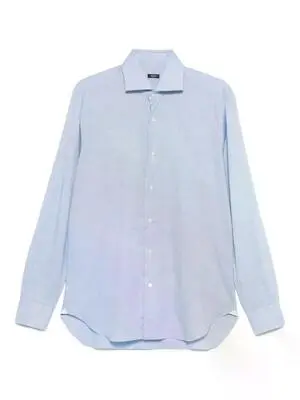 BARBA NAPOLI Micro-check Cotton Shirt