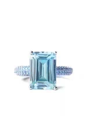 IZABEL DISPLAY Mega Rectangle Ring - Blue